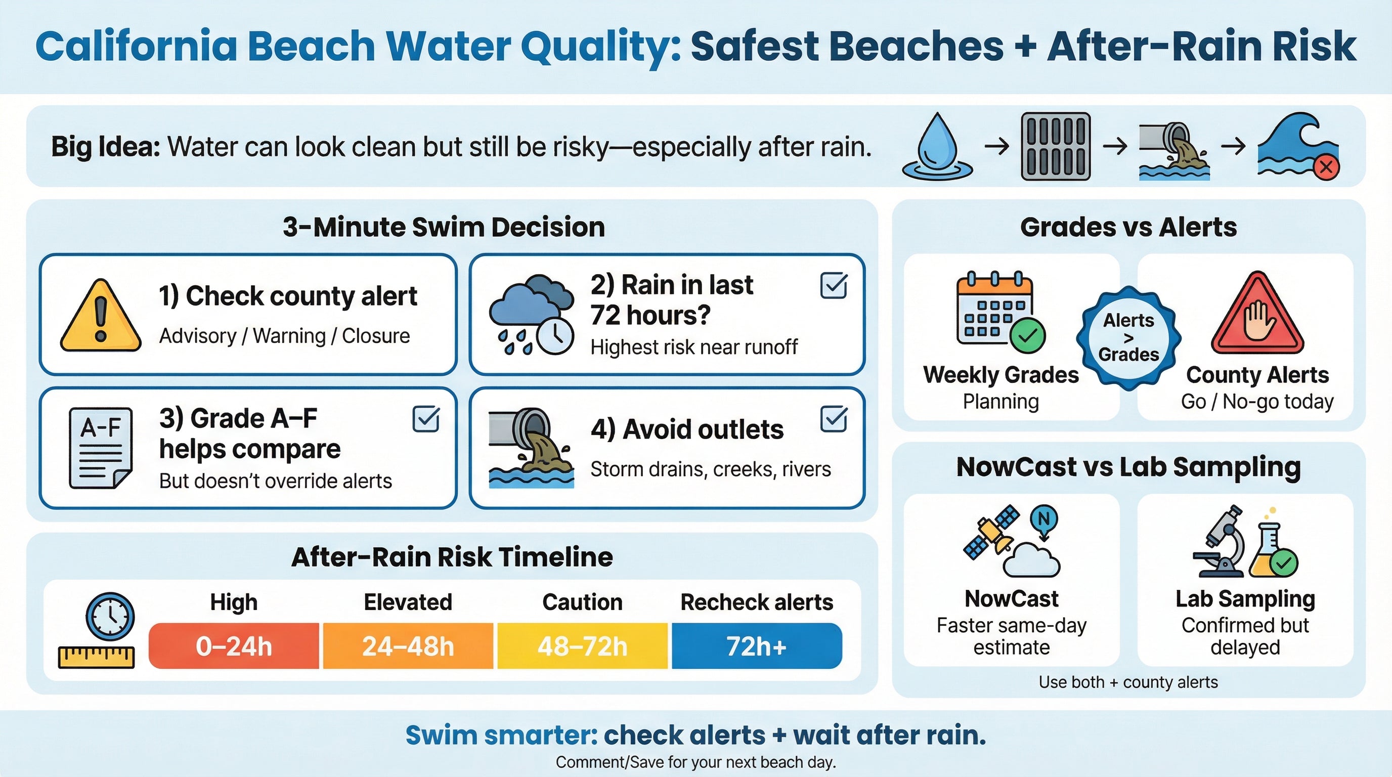 California Beach Report Card: Safest Beaches + After-Rain Risk – Future ...